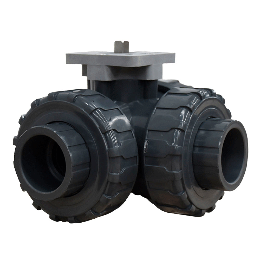 3-Way Ball Valve in PVC | SW port – Cematic